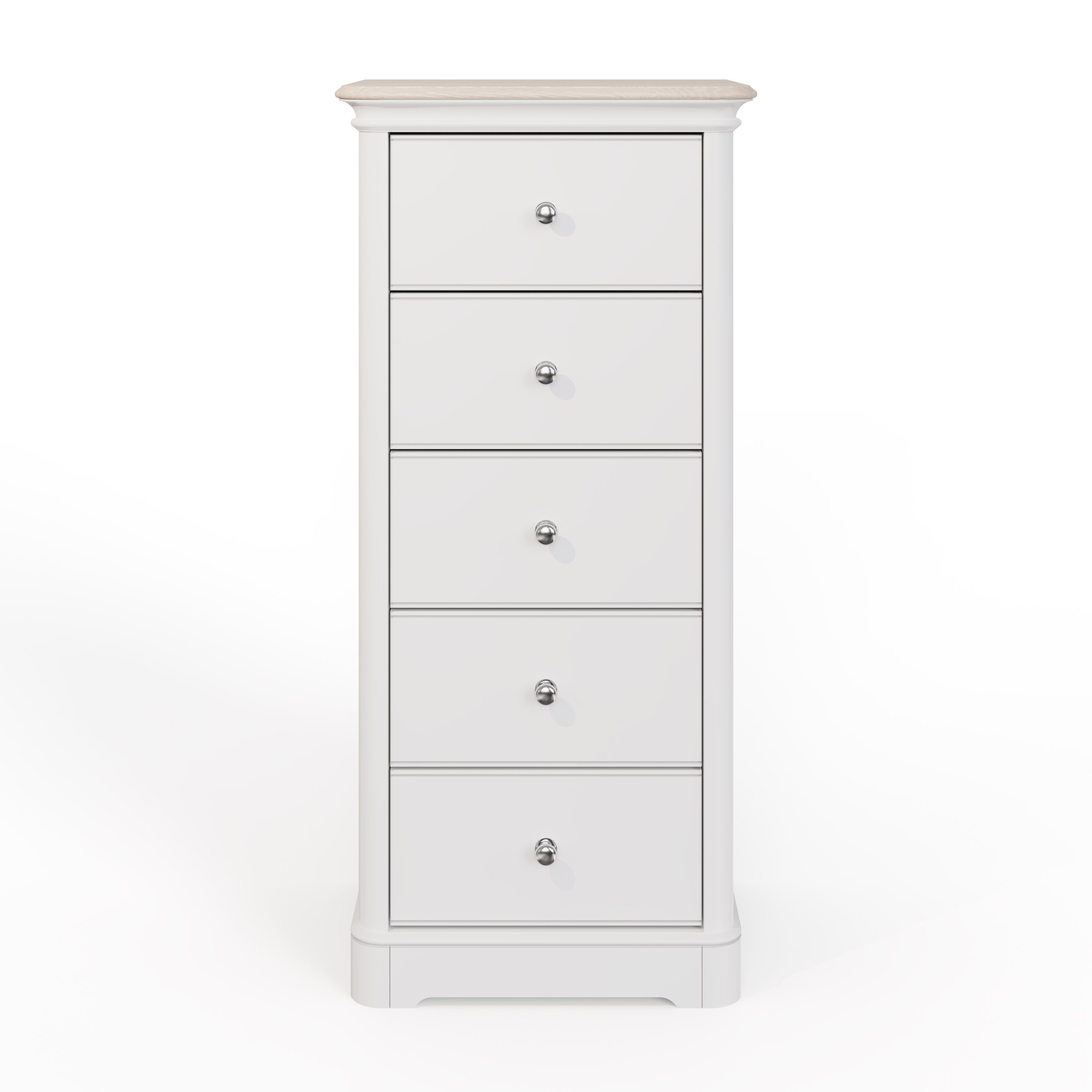 Chartham 5 Drawer Wellington Chest - Oak Tops | Lukehurst